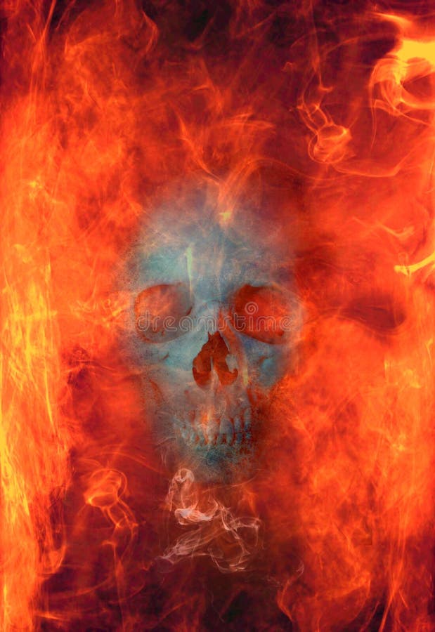Hellfire stock photo. Image of punishment, bones, flames - 8263420