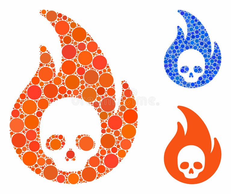 Hellfire Composition Icon of Circle Dots Stock Vector - Illustration of ...