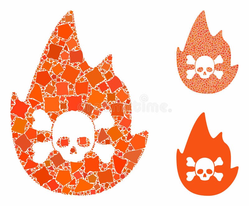 Hellfire Composition Icon of Rugged Items Stock Vector - Illustration ...