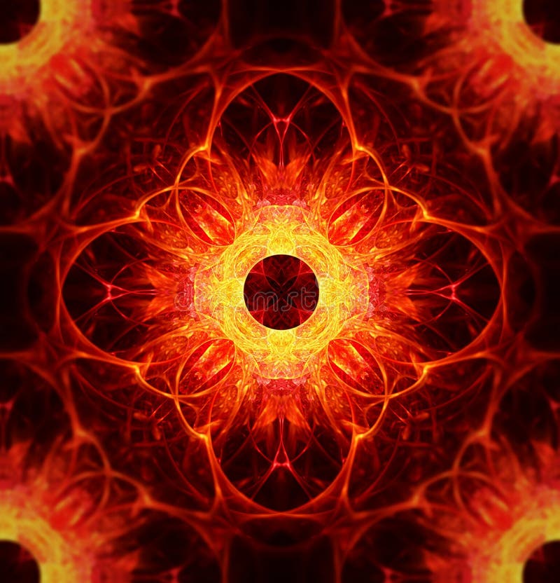 Hellfire Fractal Illustration Stock Illustration - Illustration of fire ...