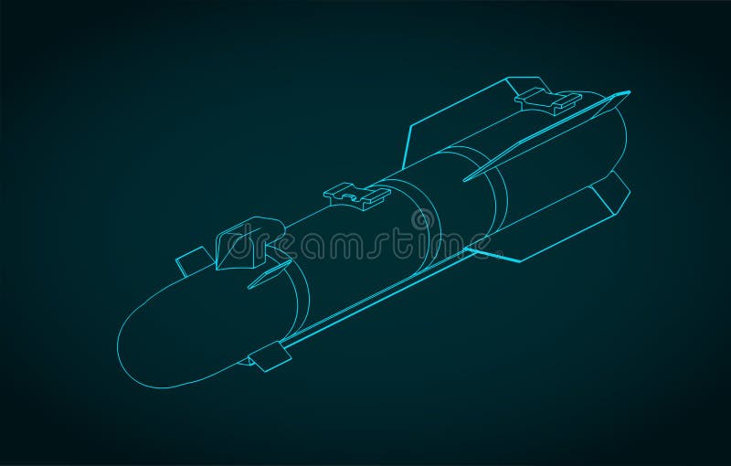 Hellfire Missile Isometric Blueprint Stock Vector - Illustration of ...