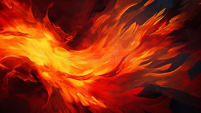 Hellfire with Red and Orange Painting Stock Illustration - Illustration ...