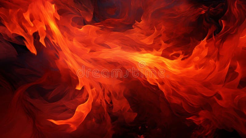 Hellfire with Red and Orange Painting Stock Illustration - Illustration ...