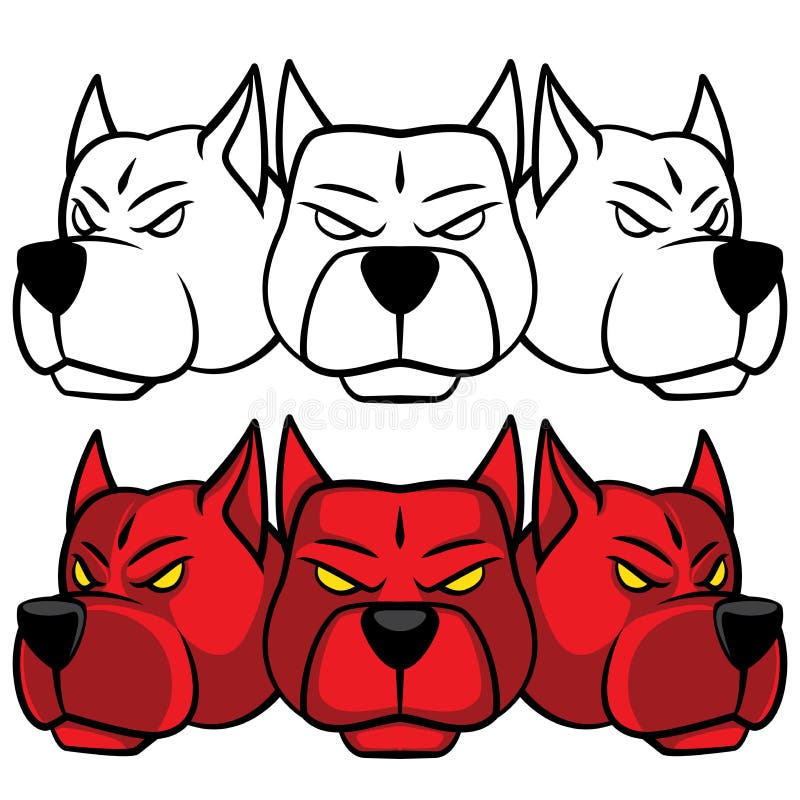 Hellhound Head Vector Graphic Stock Illustration - Illustration of logo ...