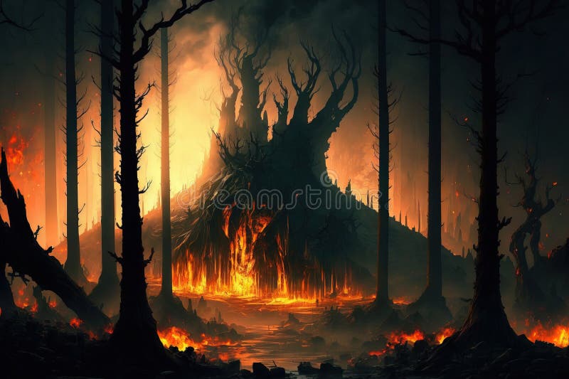 Hellish Scenery, Hellish Scenery, and Hellish Scenery Stock ...