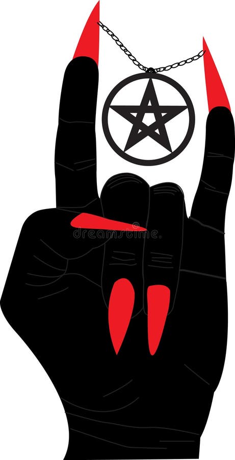 Hellish Sign Isolated on White Stock Vector - Illustration of portrait ...