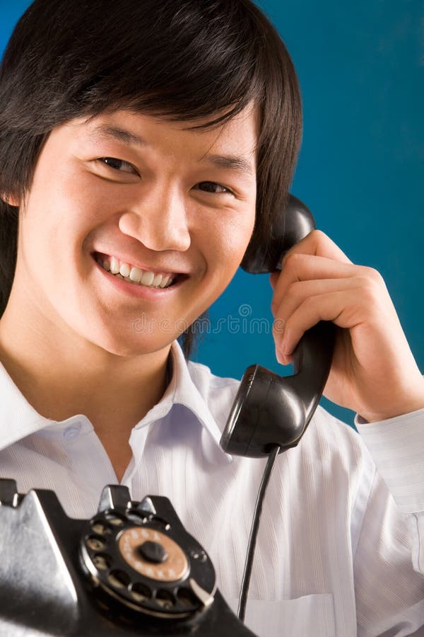 Hello! stock photo. Image of looking, blue, executive - 13070482