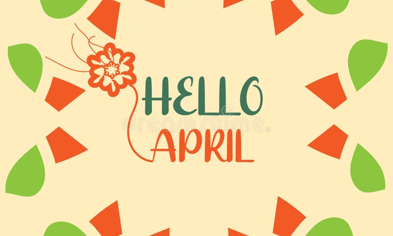 Hello April April Month Vector Stock Vector Illustration Of Hello Font 270839427