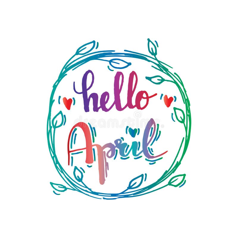Hello april banner stock vector. Illustration of pattern - 160119109