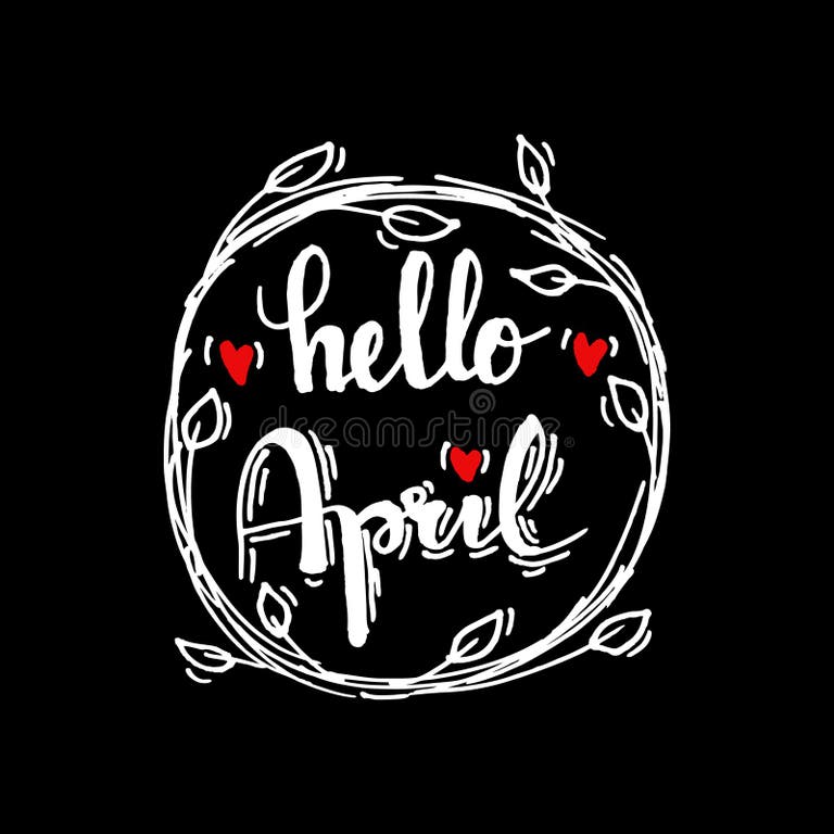 Hello april stock illustration. Illustration of gardening - 89438230