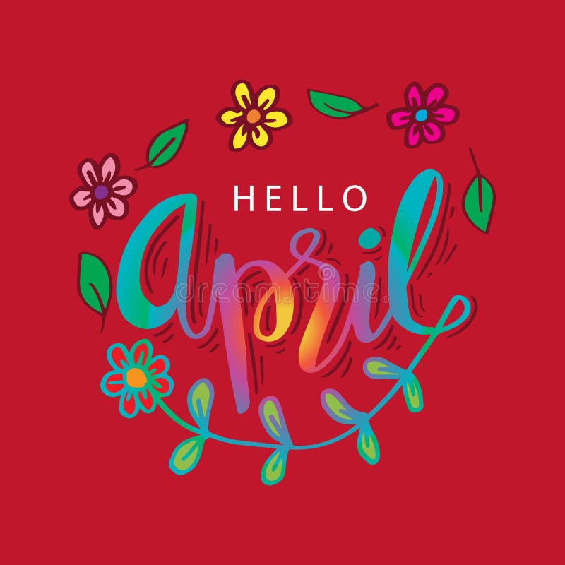 Hello april banner stock vector. Illustration of pattern - 160119109