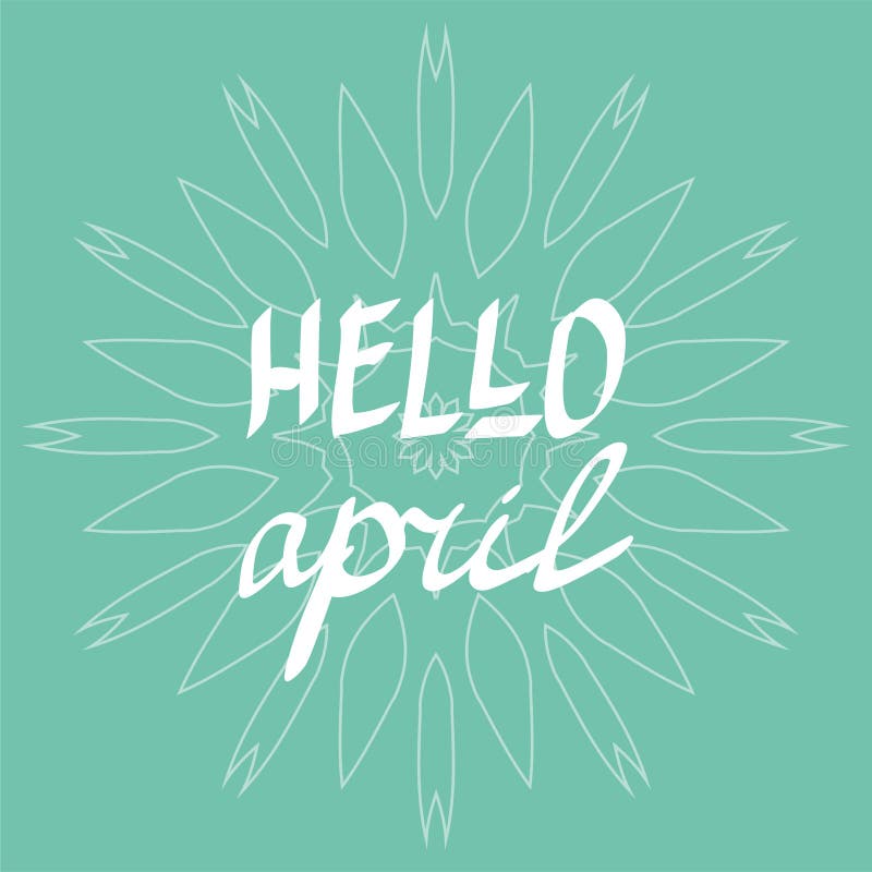 Hello april banner stock vector. Illustration of pattern - 160119109