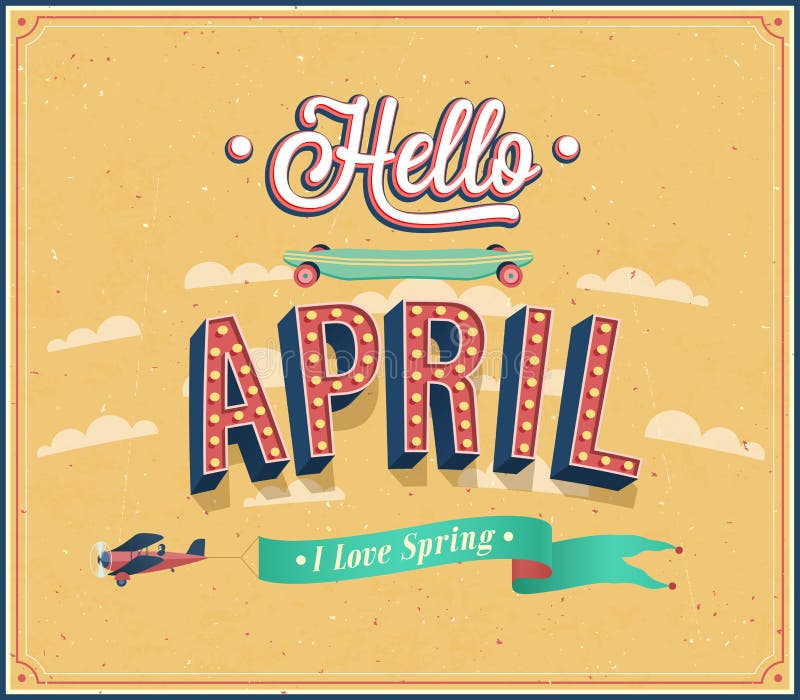 Hello April Stock Illustrations – 4,494 Hello April Stock Illustrations ...
