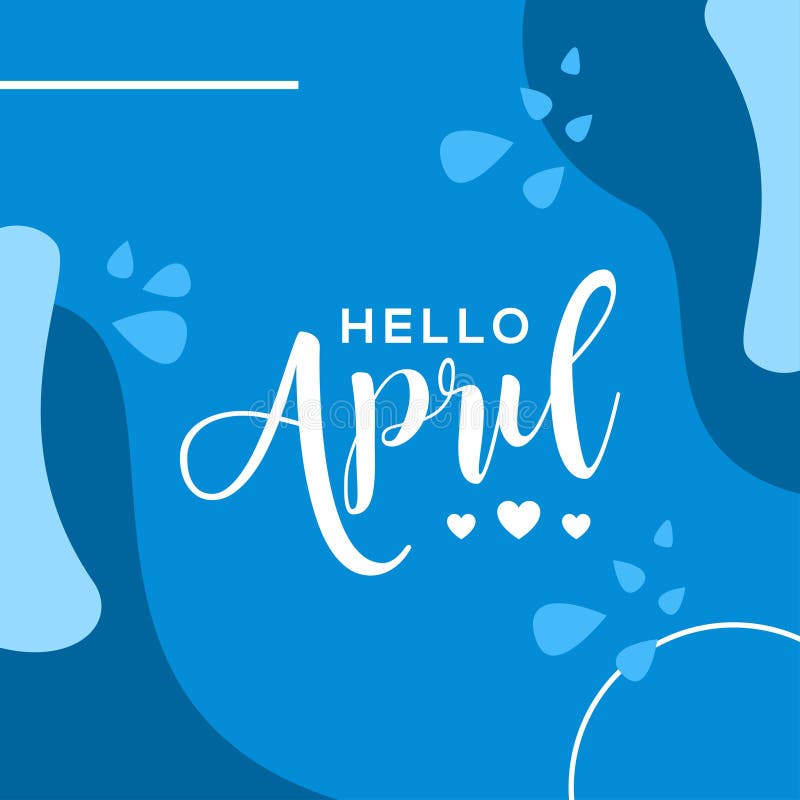 Hello April Vector Design for Banner or Background Stock Vector ...