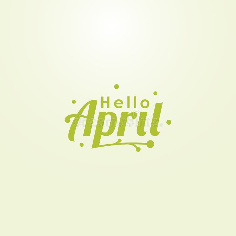 Hello April Vector Design for Banner or Background Stock Vector ...