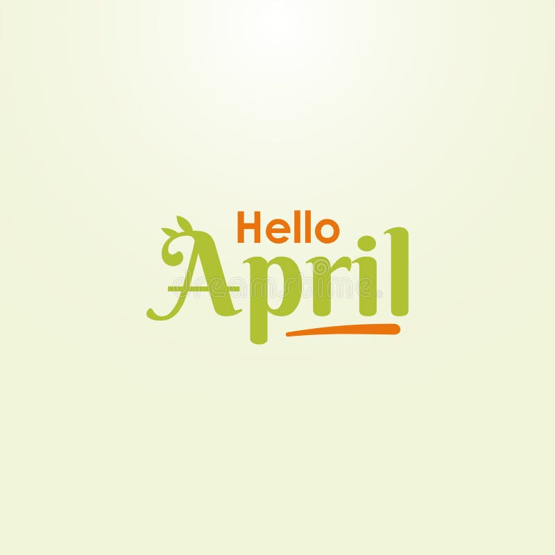 Hello April Vector Design for Banner or Background Stock Vector ...