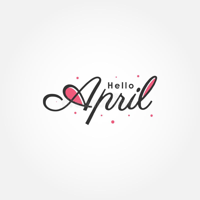 Hello April Vector Design for Banner or Background Stock Vector ...