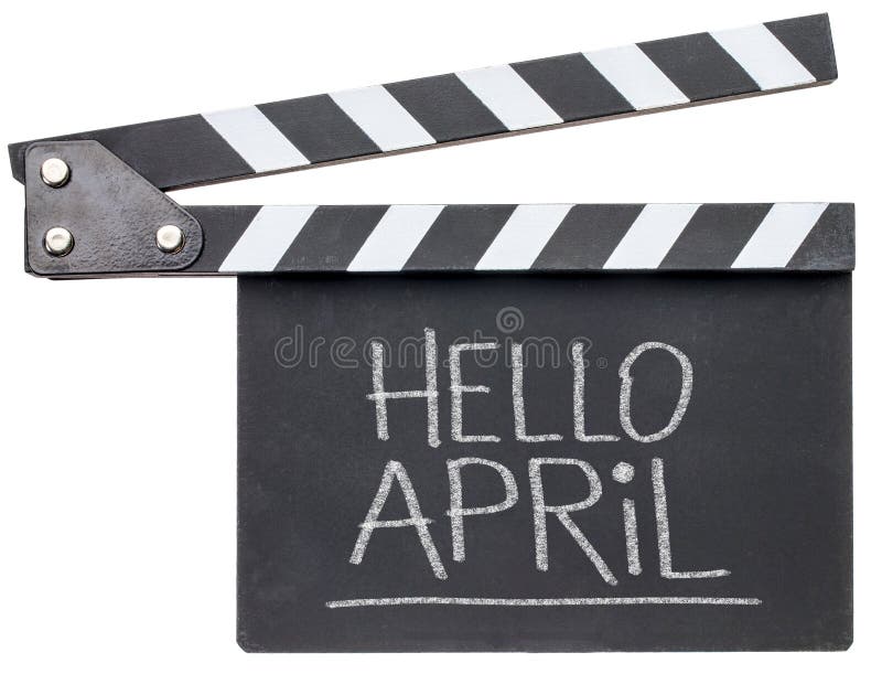 Hello April Text on Clapboard Stock Image - Image of april, text: 242498897