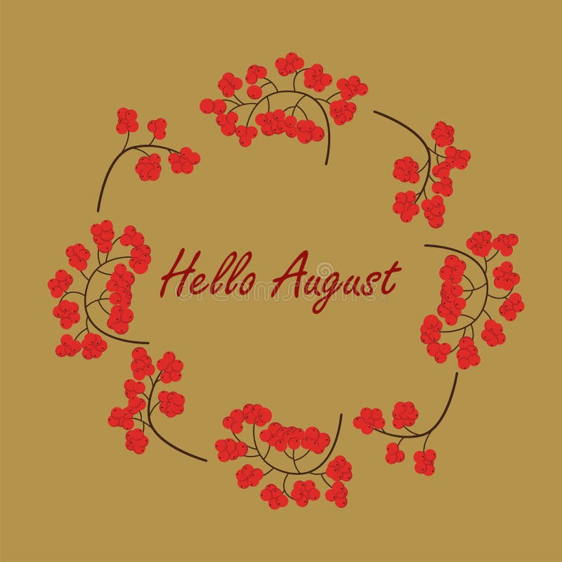Hello August on Pink Background with Slices of Watermelon Stock ...