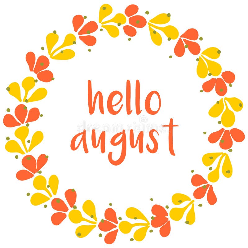 Hello August Stock Illustrations – 2,367 Hello August Stock ...
