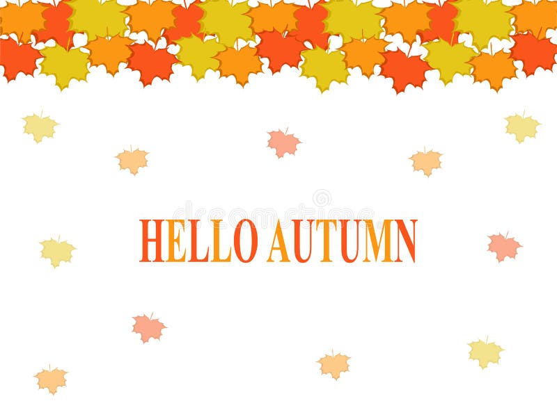 Hello autumn fall writing stock vector. Illustration of pattern - 99341539
