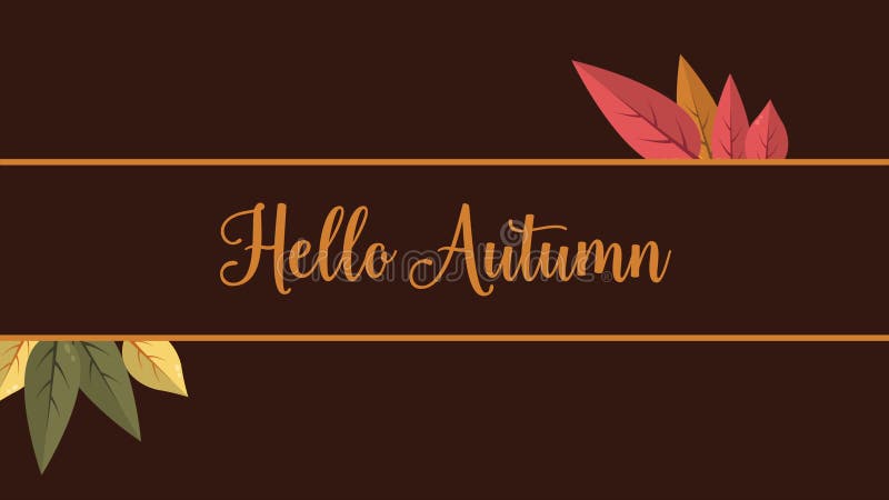 Hello Autumn with Leaf Animation Stock Video - Video of flying, design ...