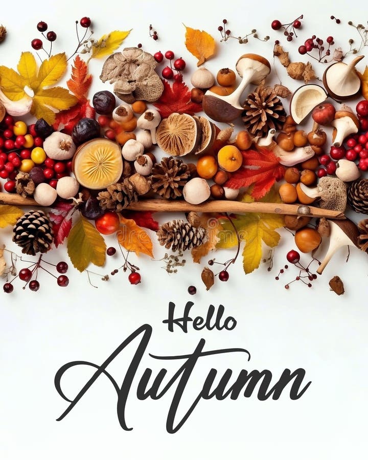 Hello Autumn Poster Design for Social Media, Template Banner Stock ...
