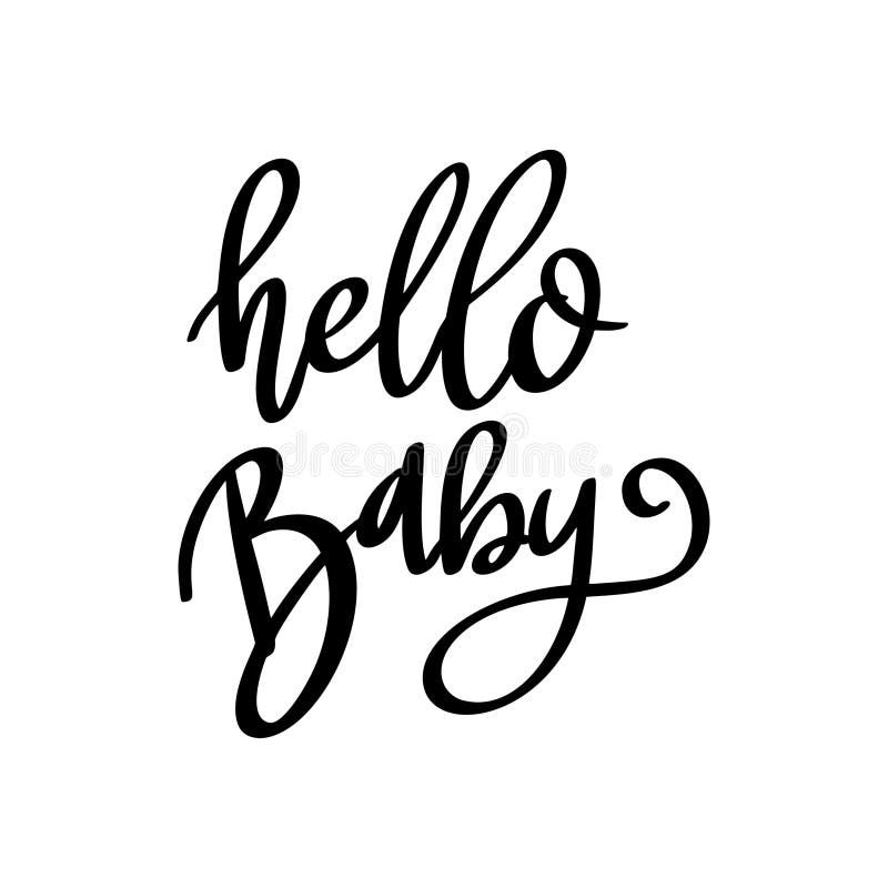 Oh Baby, Hand Lettering Phrase, Poster Design, Calligraphy Stock Vector ...