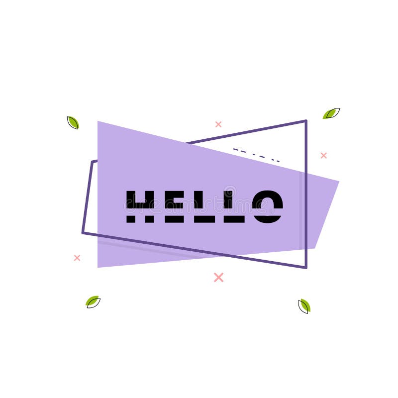Hello Banner. Vector Illustration. Stock Vector - Illustration of ...