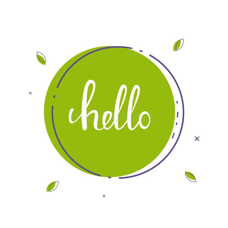 Hello Banner. Vector Illustration. Stock Vector - Illustration of quote ...