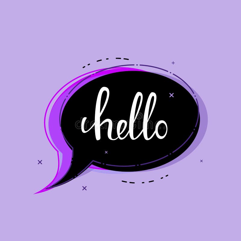 Hello Banner. Vector Illustration. Stock Vector - Illustration of color ...