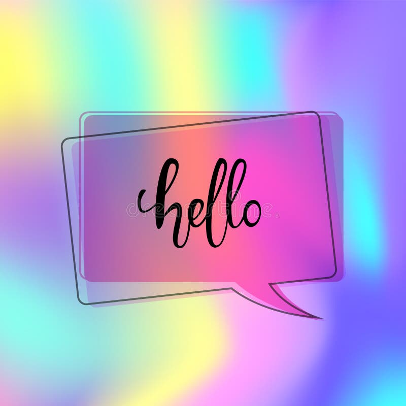 Hello Banner. Vector Illustration. Stock Vector - Illustration of drawn ...