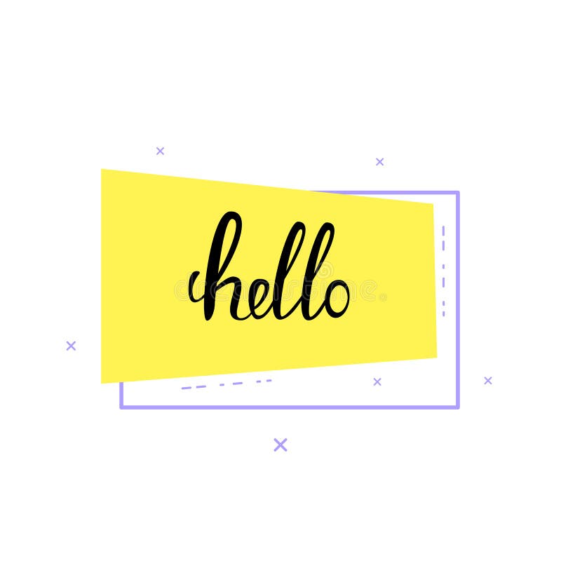 Hello Banner. Vector Illustration. Stock Vector - Illustration of ...