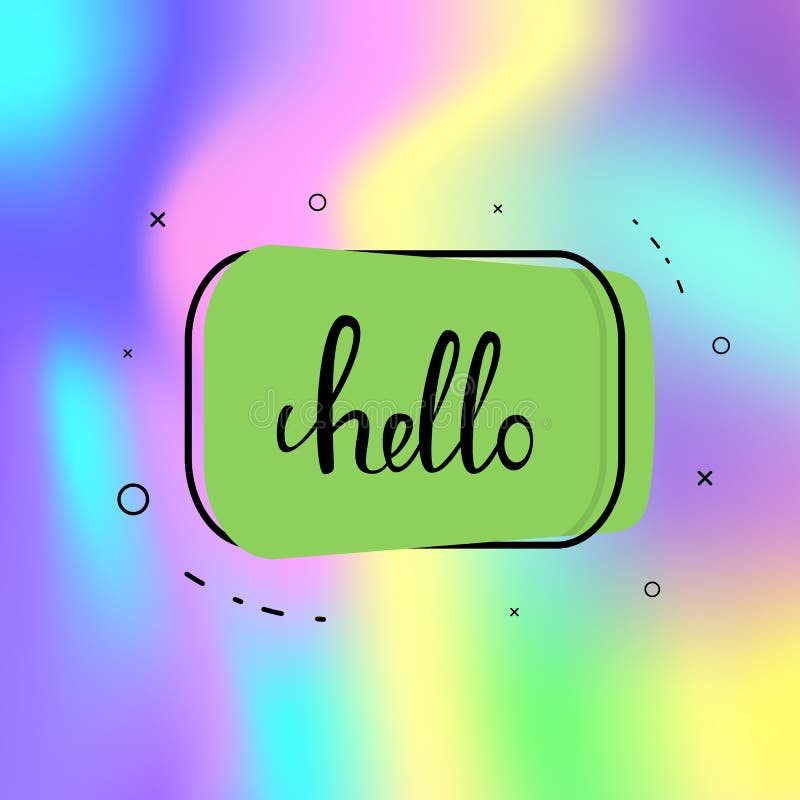 Hello Banner. Vector Illustration. Stock Vector - Illustration of ...