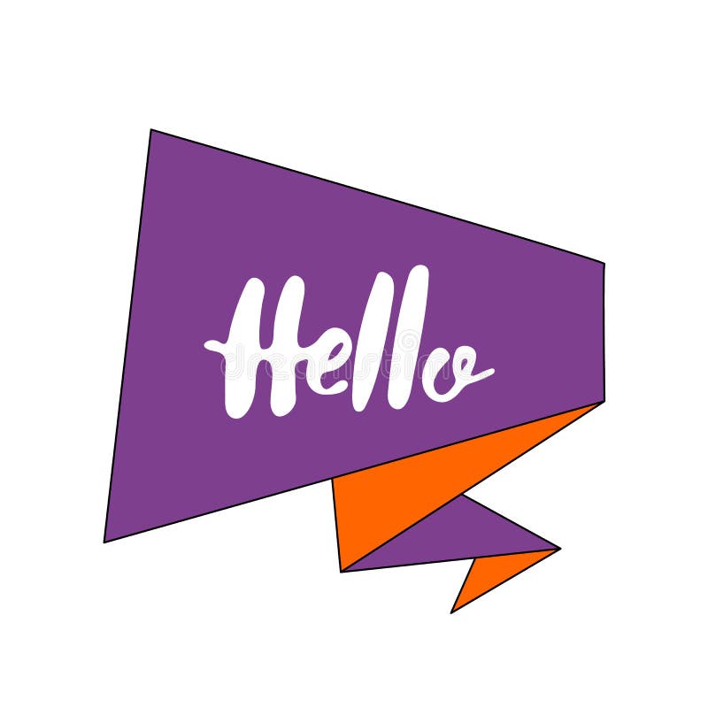 Hello Banner. Vector Illustration. Stock Vector - Illustration of ...