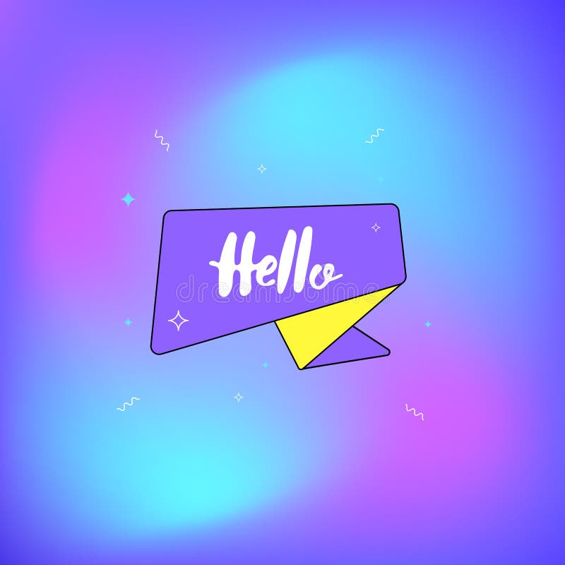 Hello Banner. Vector Illustration. Stock Vector - Illustration of ...