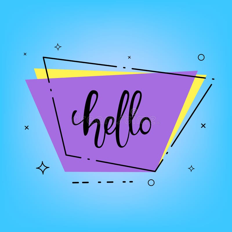 Hello Banner. Vector Illustration. Stock Vector - Illustration of ...