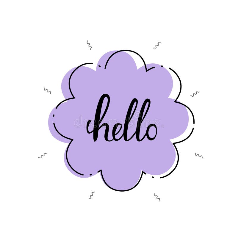 Hello Banner. Vector Illustration. Stock Vector - Illustration of drawn ...