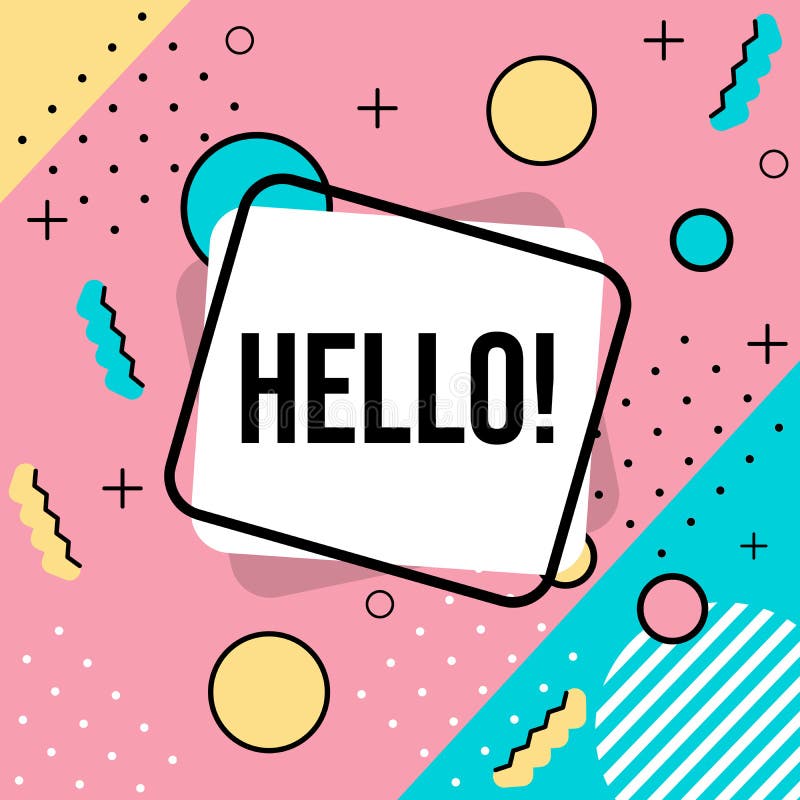 Hi, Hello. Banner, Speech Bubble, Poster And Sticker Concept With Text ...