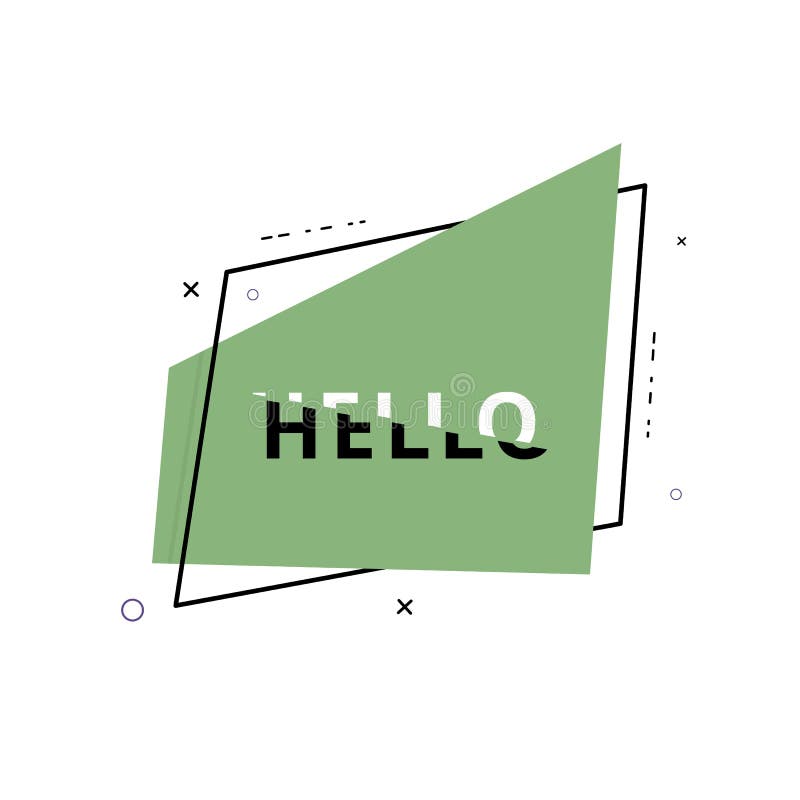 Hello Banner. Vector Illustration. Stock Vector - Illustration of ...