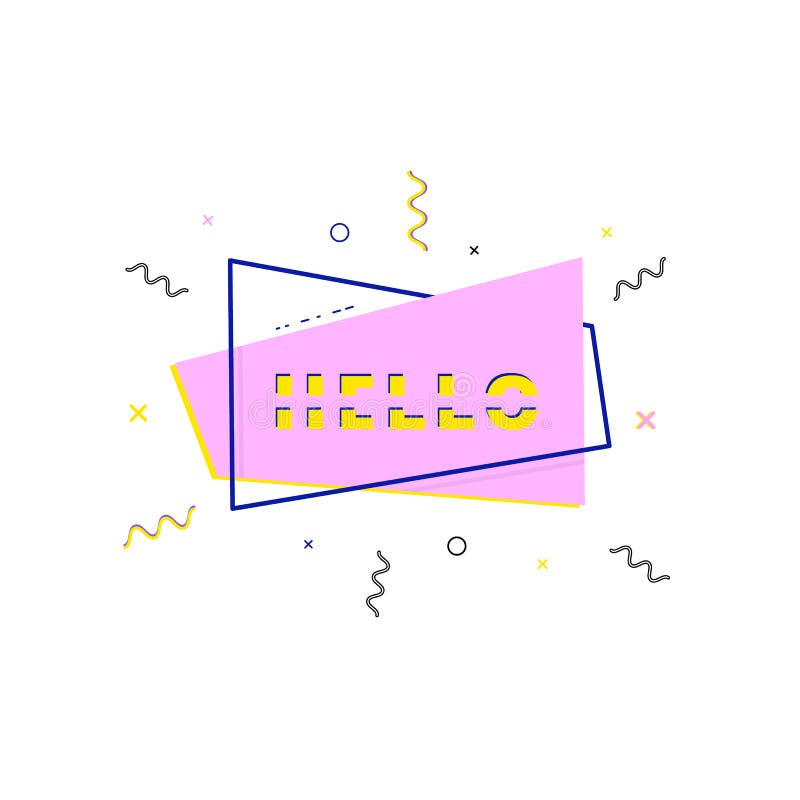 Hello Banner. Vector Illustration. Stock Vector - Illustration of ...