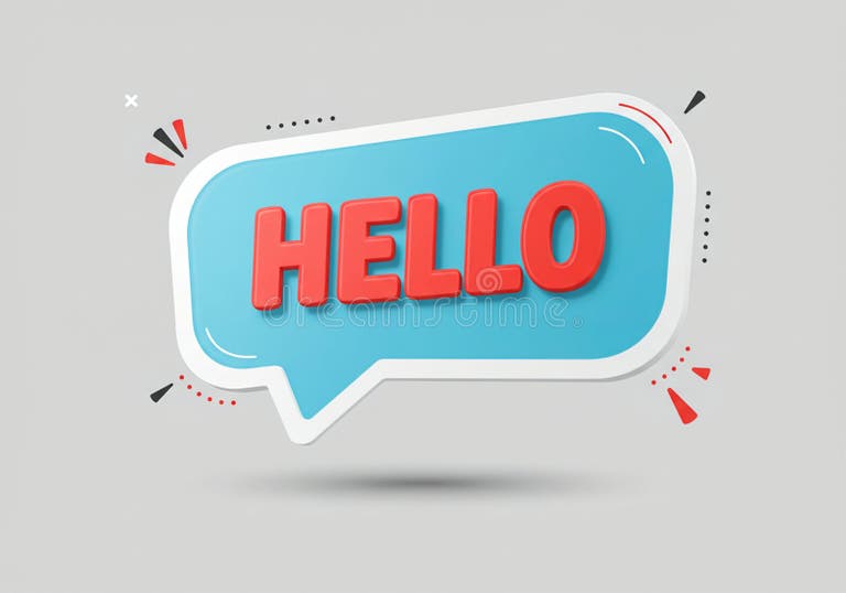 "Hello" Banner, Speech Bubble Stock Illustration - Illustration of ...