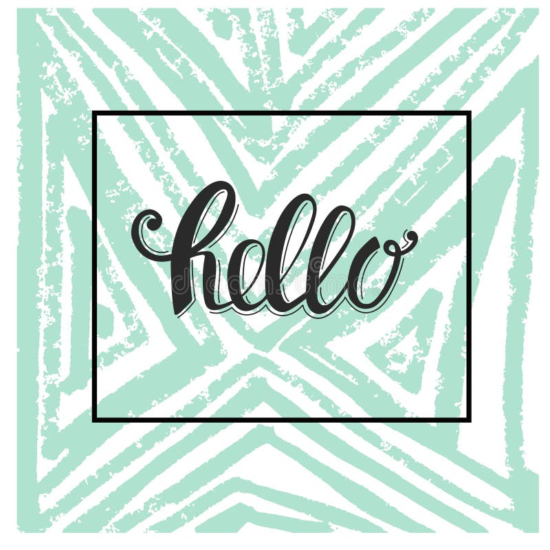 Hello card design. stock vector. Illustration of decoration - 82304169