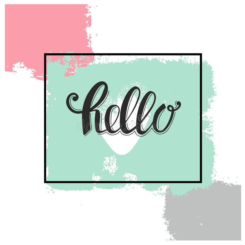 Hello card design. stock vector. Illustration of greeting - 82306895
