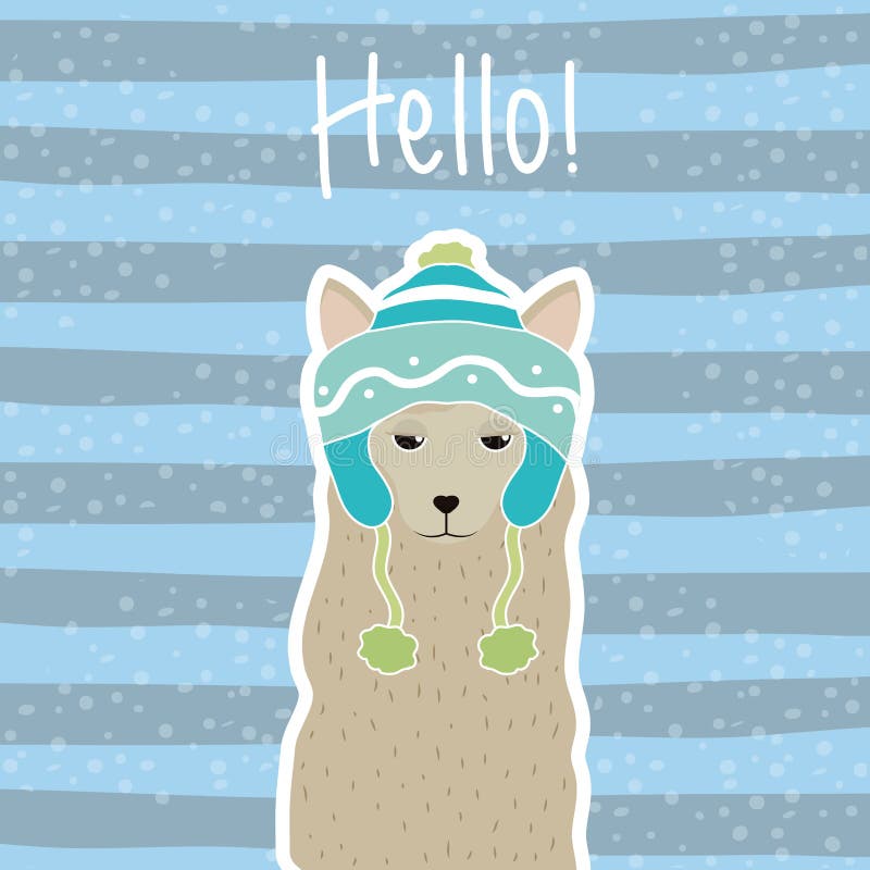 Hello cat cartoon stock vector. Illustration of beautiful - 111033689