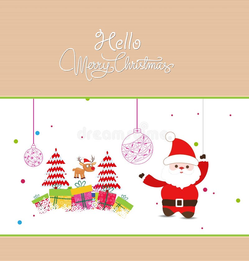 Hello Christmas stock vector. Illustration of congratulations - 44339113