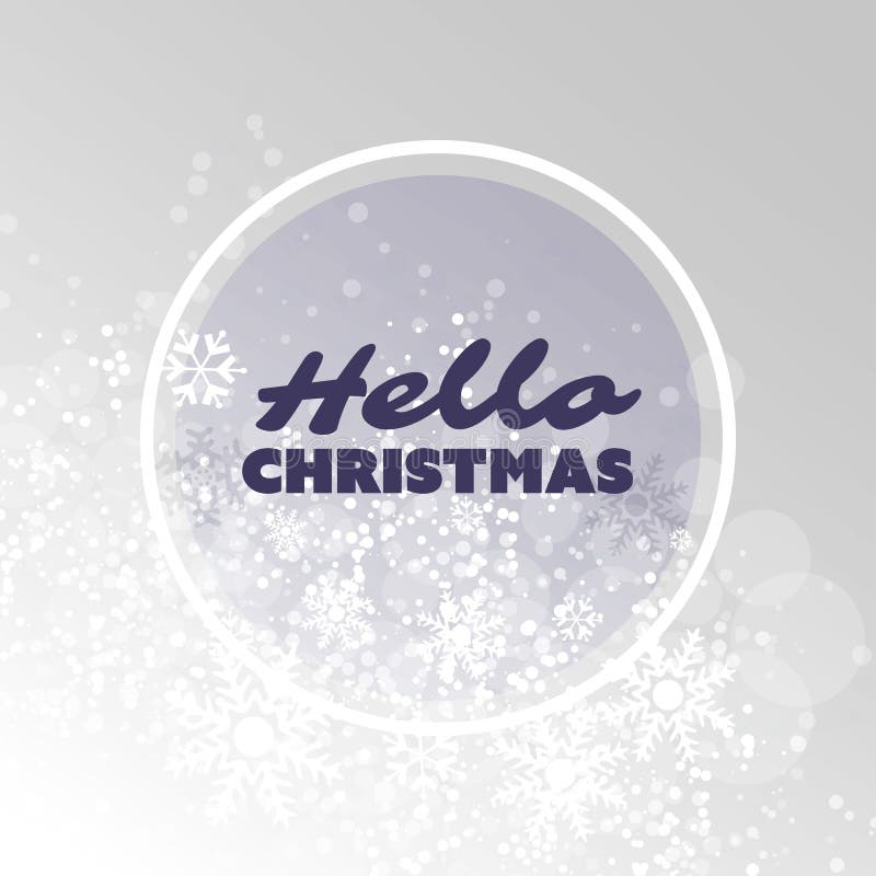 Hello Christmas - Happy Holidays Greeting Card with Label on a ...