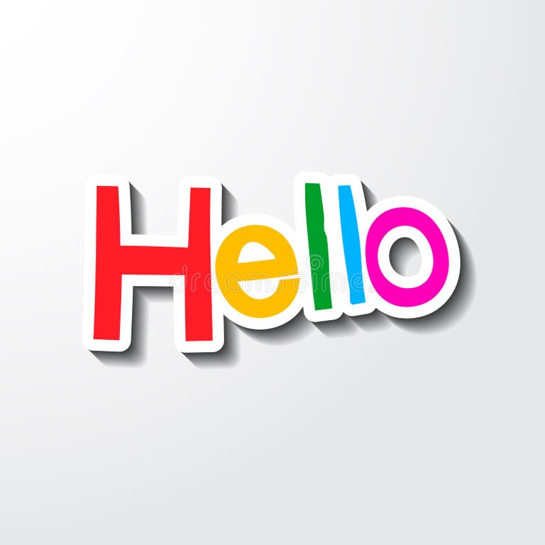 Hello. Colorful Letters stock vector. Illustration of modern - 79382829
