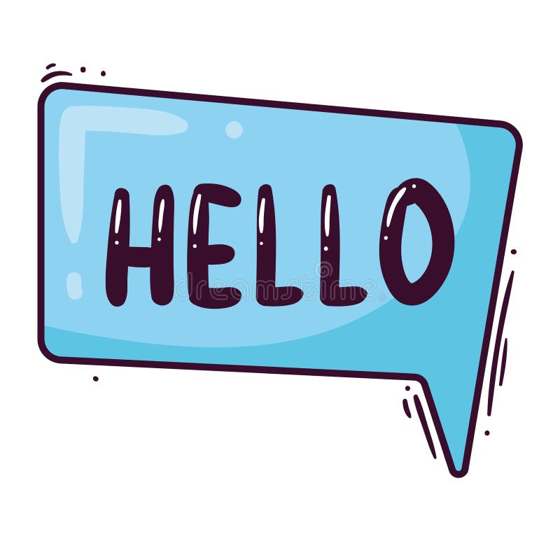 Hello Comic Expression Word Stock Vector - Illustration of cartoon ...