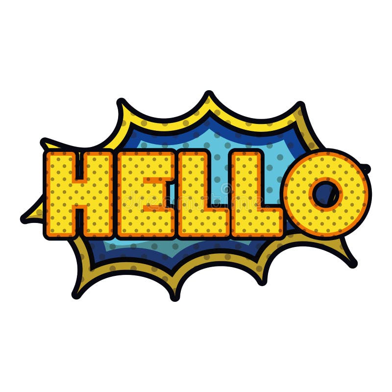 Hello !- Comic Speech Bubble. Vector Eps 10 Stock Vector - Illustration ...
